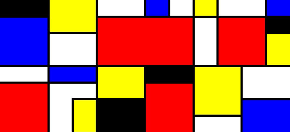 蒙德里安格子画介绍,自创,原图_大山谷图库